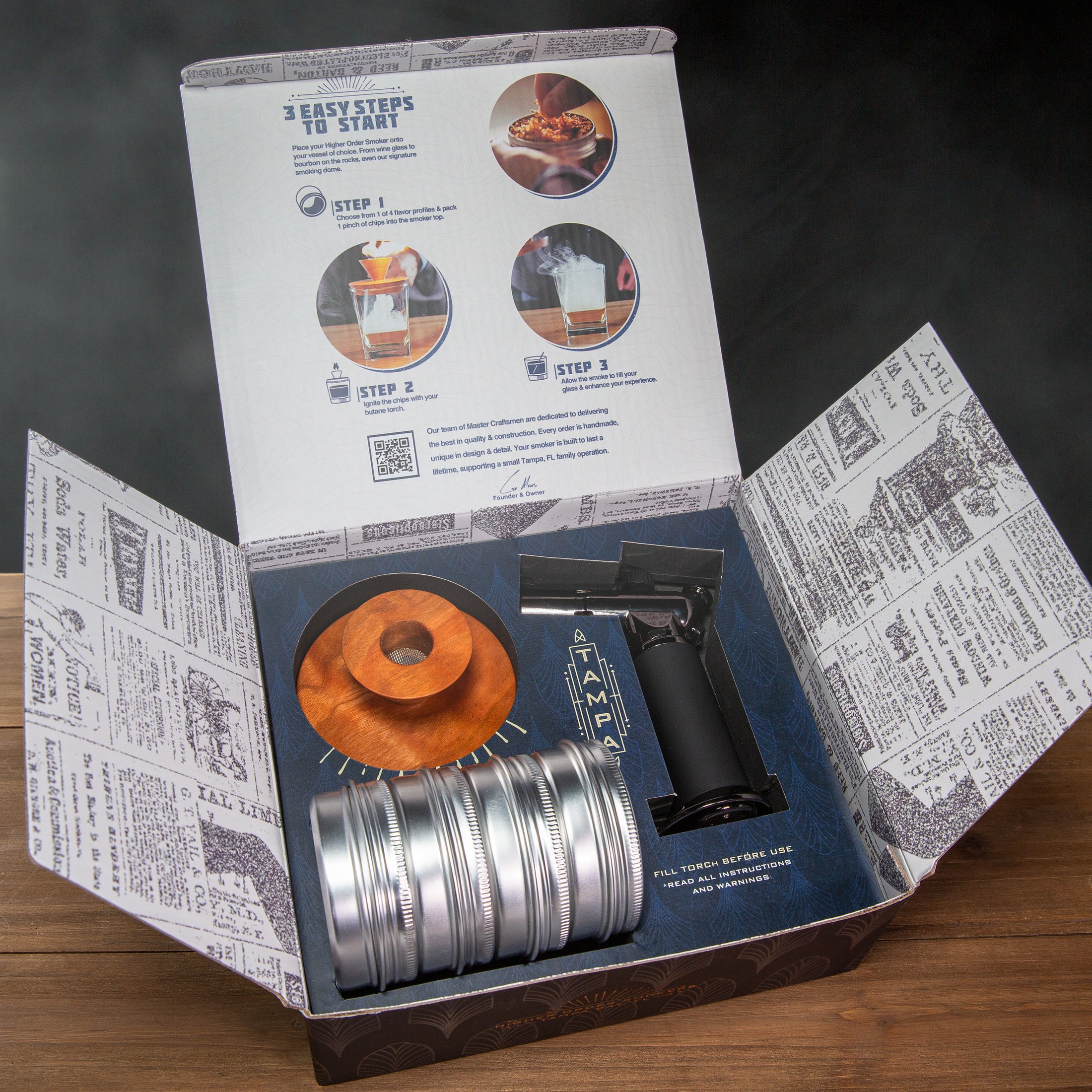 Hemingway Cherry Drink Smoker Starter Kit With Torch – Higher Order ...