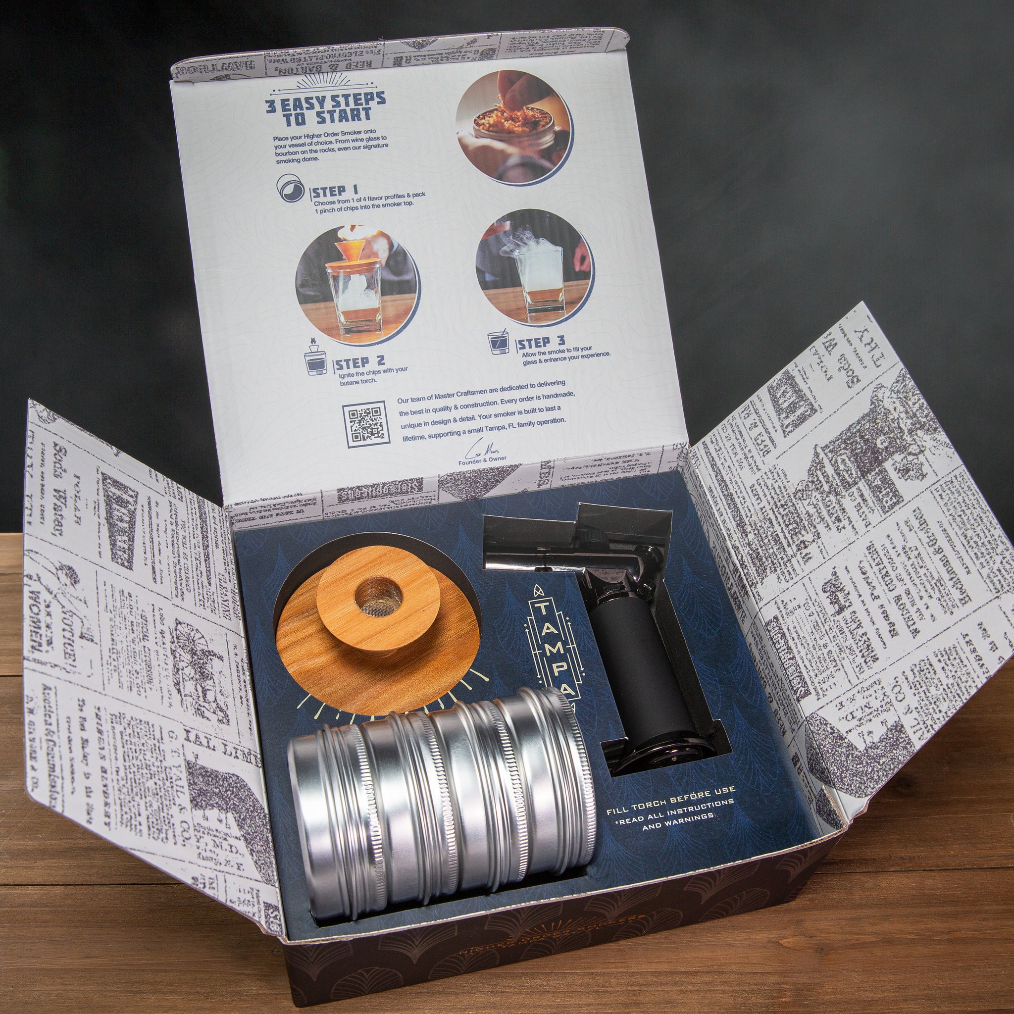 Fitzgerald Hickory Drink Smoker Starter Kit With Torch – Higher Order ...