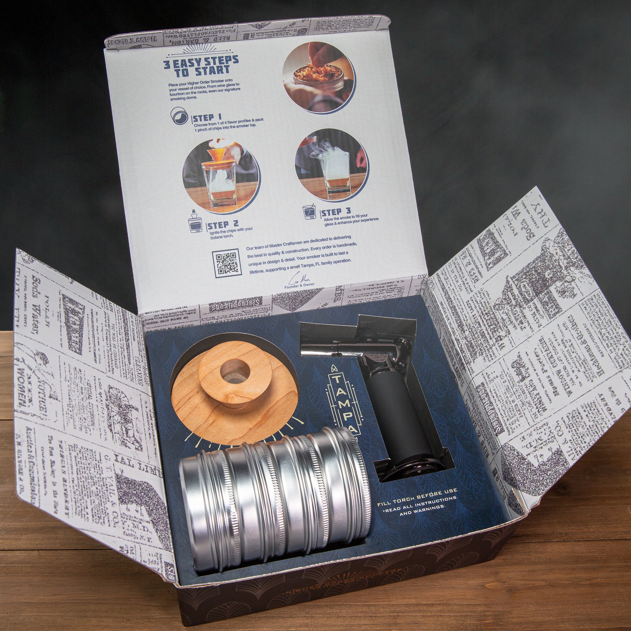 Marilyn Maple Drink Smoker Starter Kit With Torch – Higher Order Drink ...